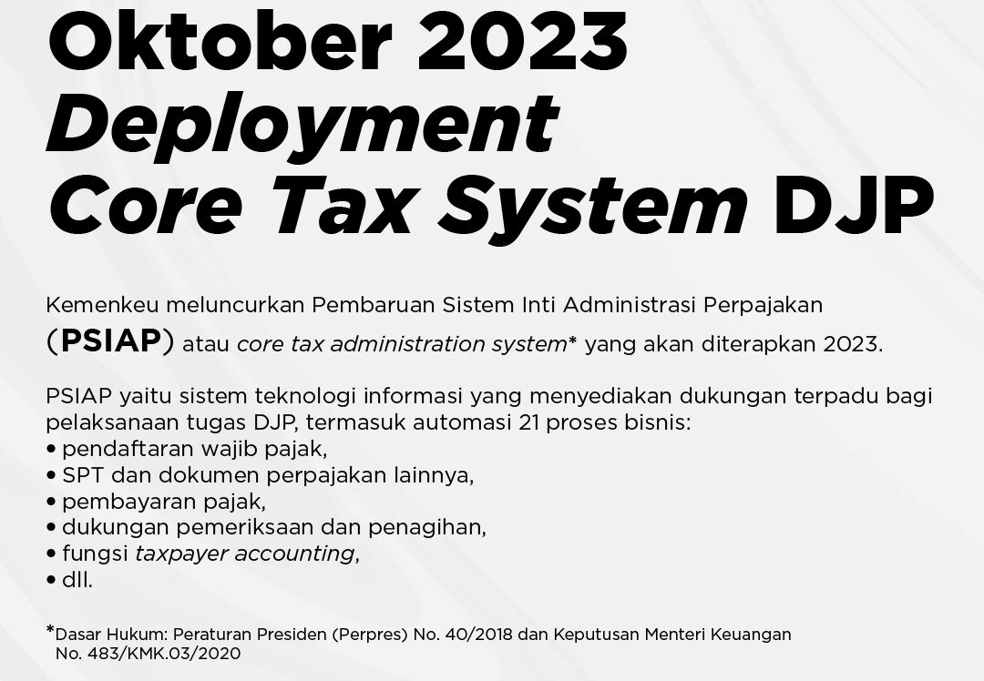 Oktober 2023: Deployment Core Tax System DJP - Pratama Institute